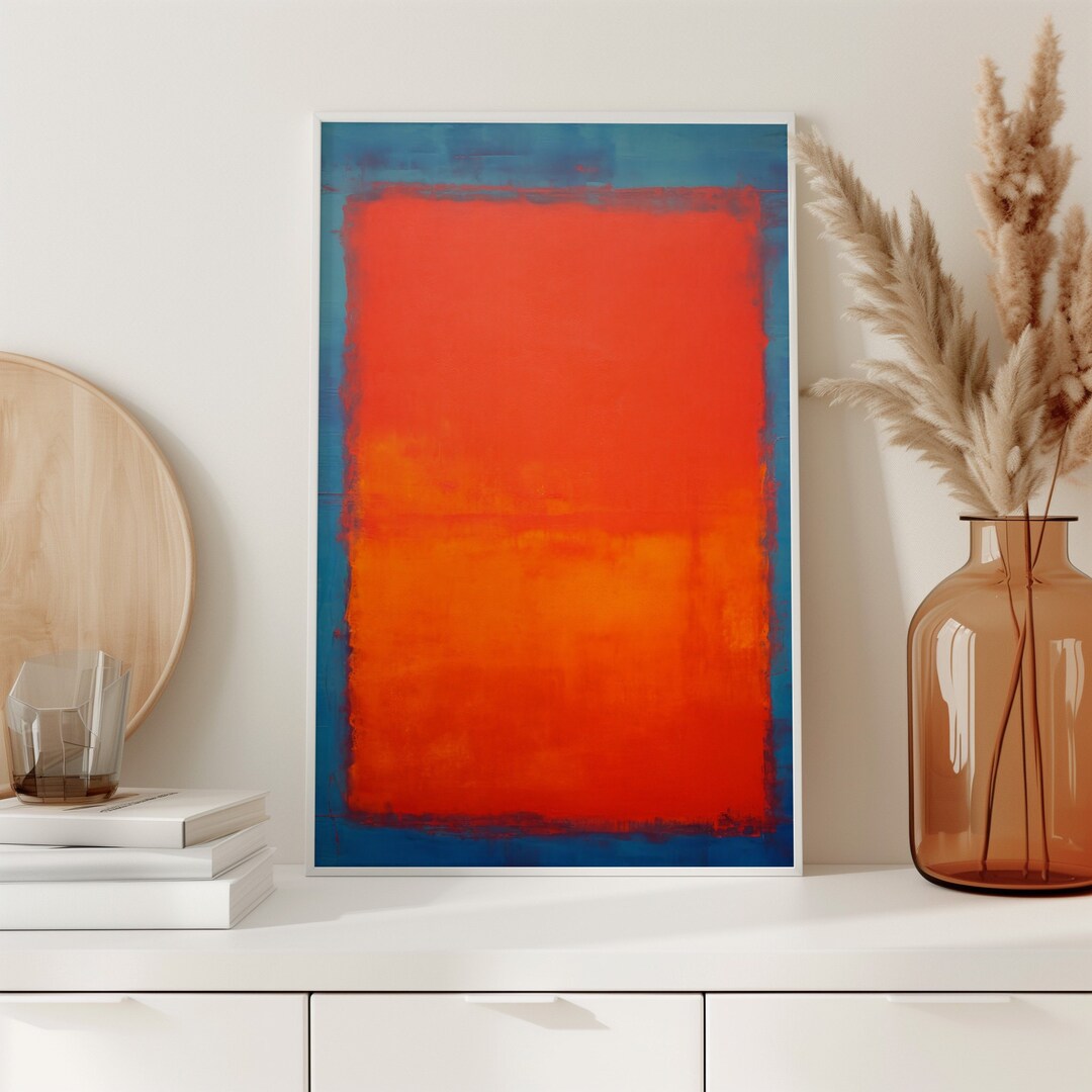 Rothko Inspired Orange and Blue, Abstract Color Field Art, Modern ...