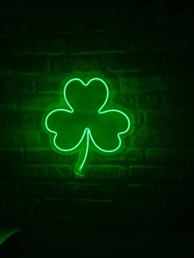 Clover Neon Clover Leaf Led Sign Clover Leaf Neon Sign - Etsy