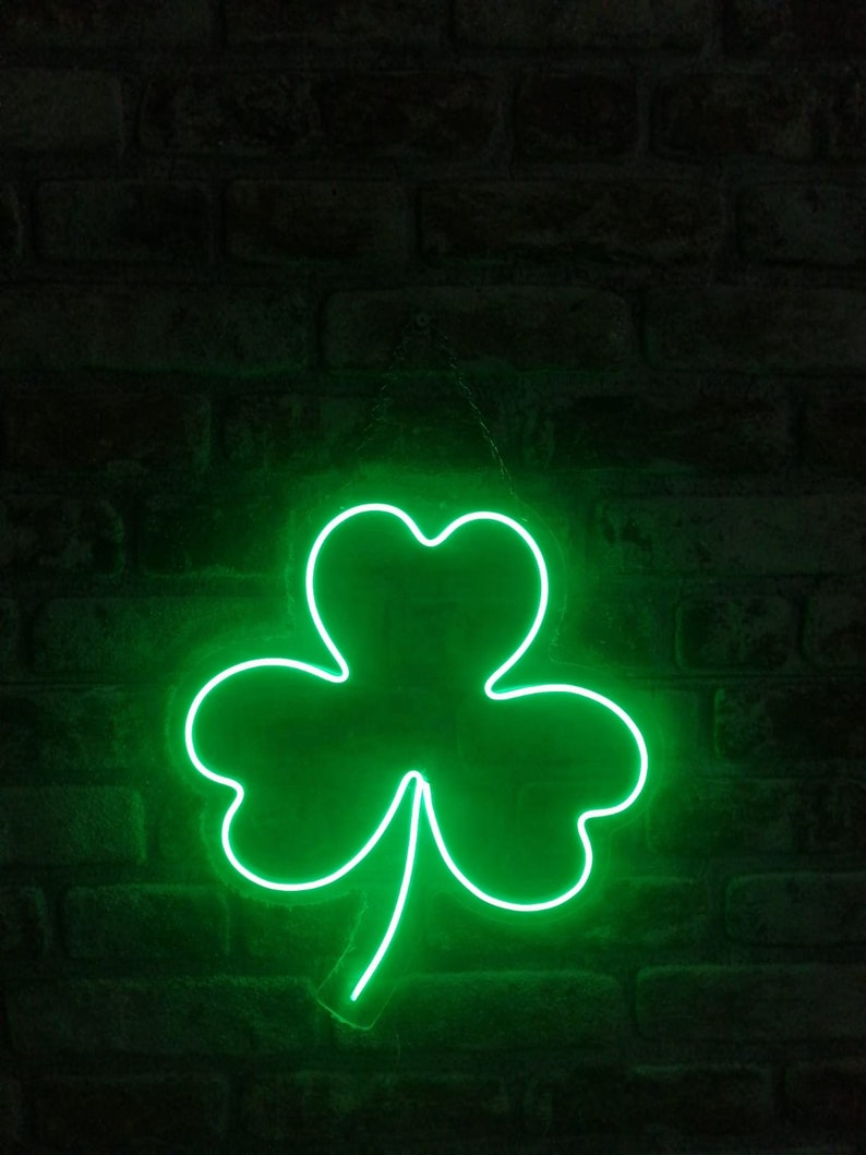 Clover Neon Clover Leaf Led Sign Clover Leaf Neon Sign - Etsy
