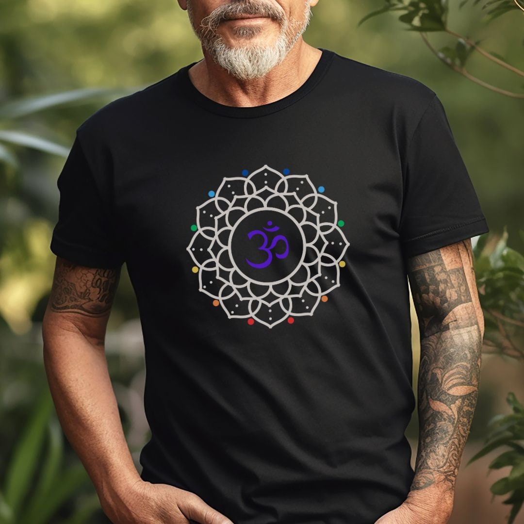 Om Mandala Shirt, Mandala Yoga Tshirt, Colorfull Mandala Tee, Mandala ...