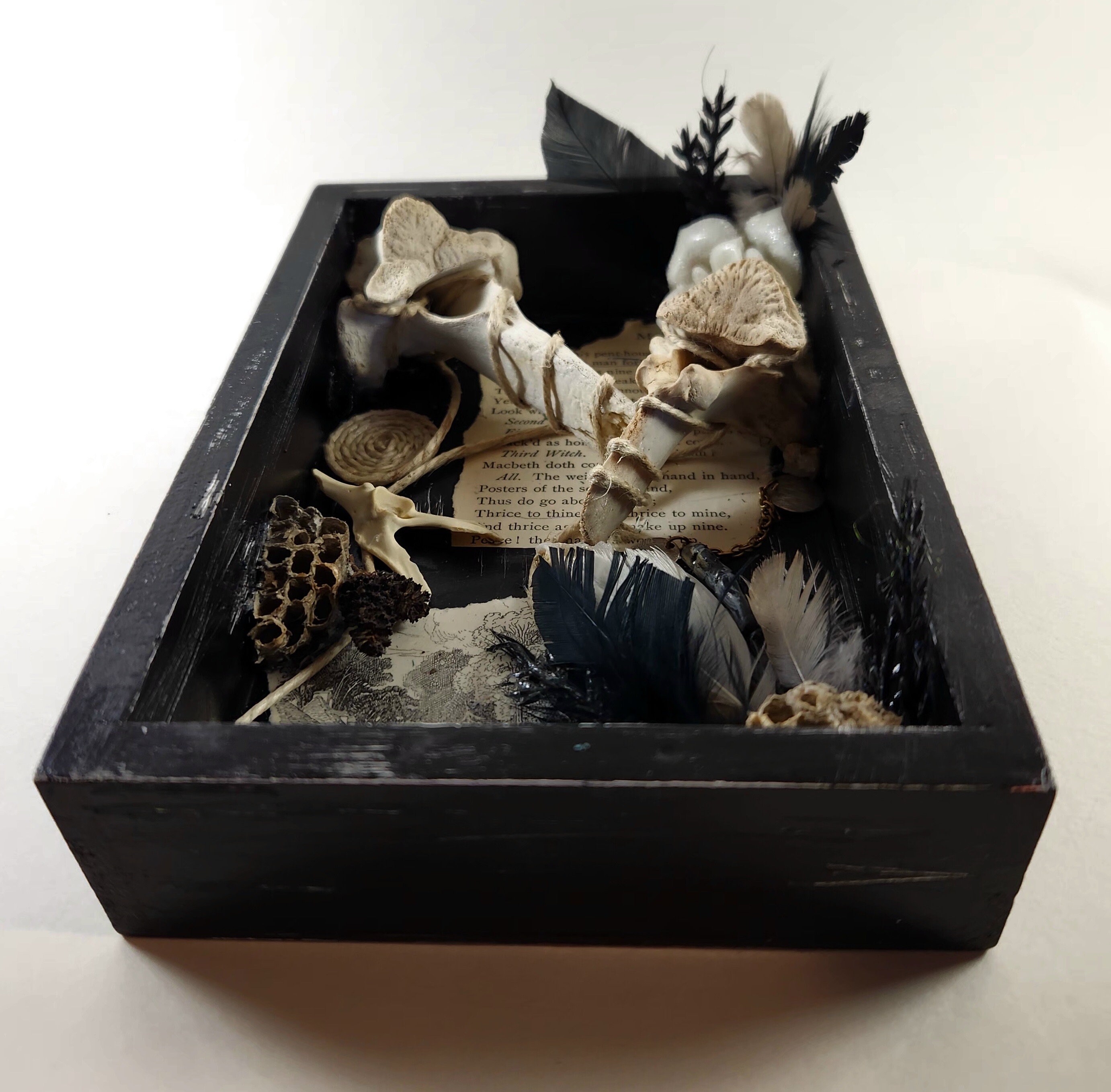 Whimsical Bone Collage Wall Hanging, Natural Witch Decor, Real Bone - Etsy