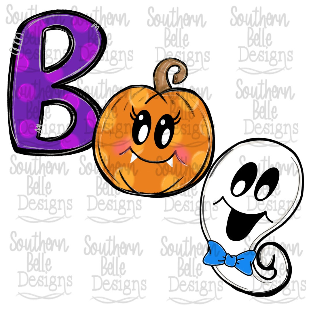 Boo PNG, Ghost, Pumpkin, Halloween Boo PNG, Halloween Digital Download ...