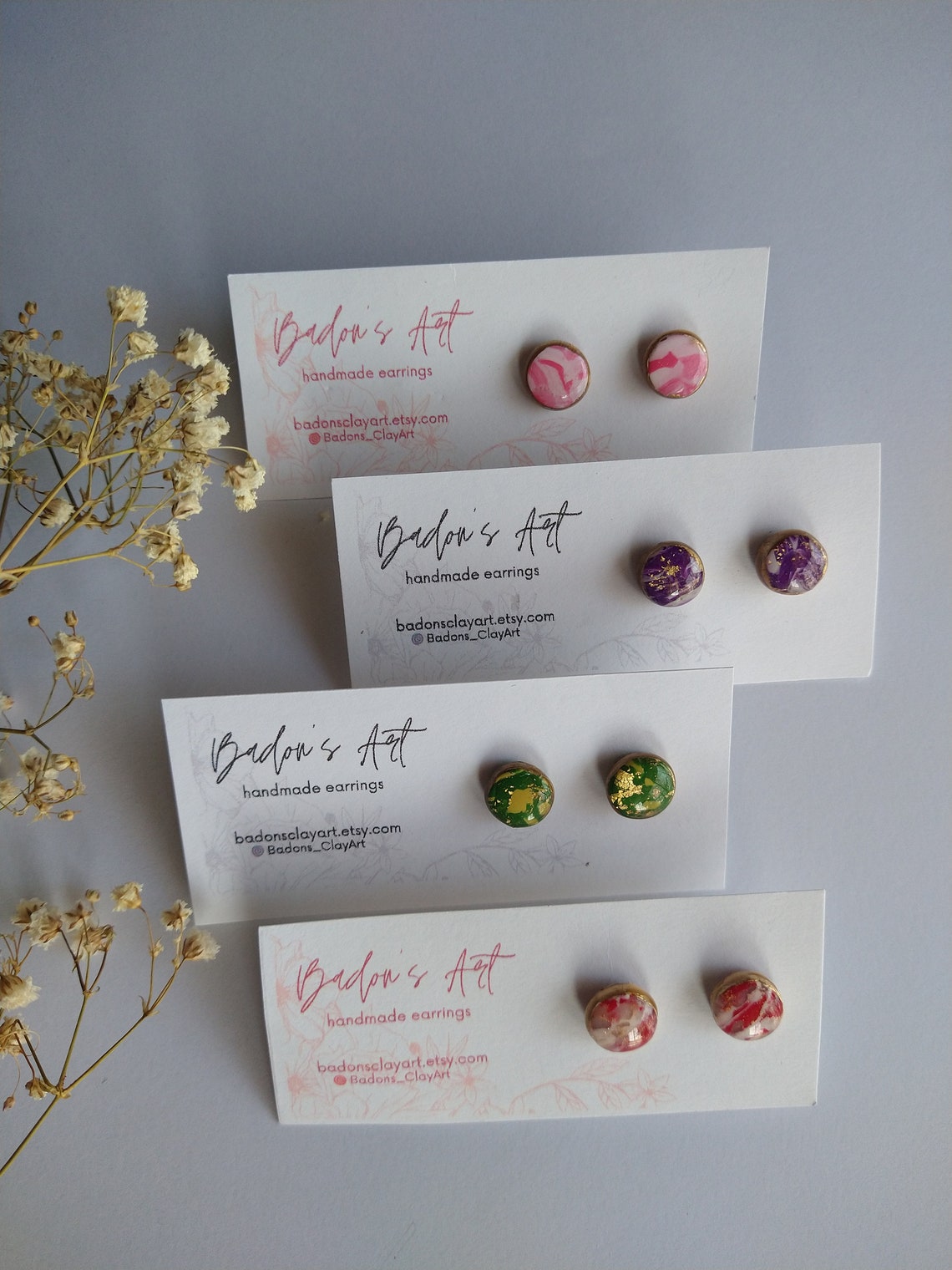 Studs Earrings Various Colors Rounded Cute Studs Elegant Studs Colorful ...