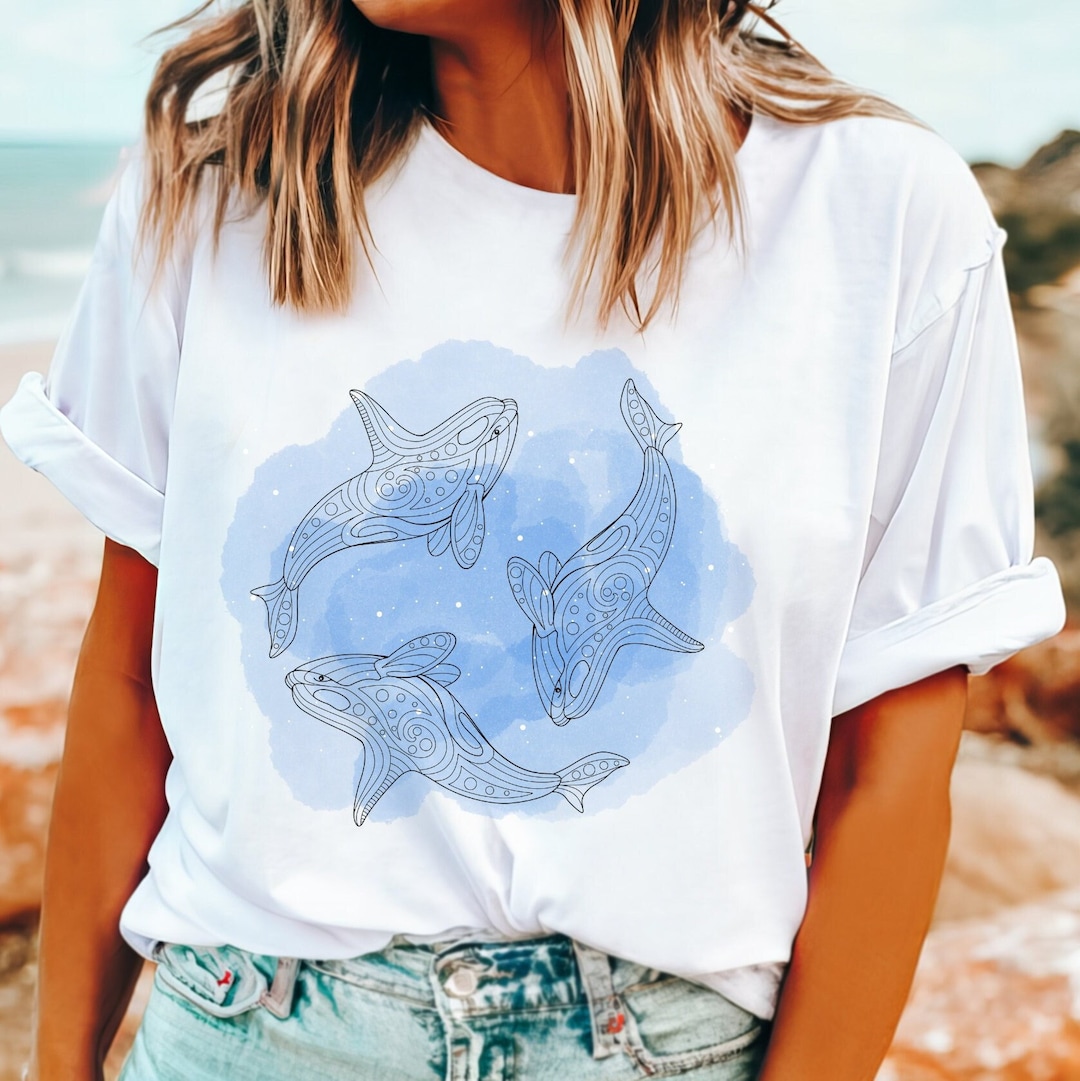 Orca Shirt Ocean Animal Shirt Ocean Inspired Style Beachy Shirts ...