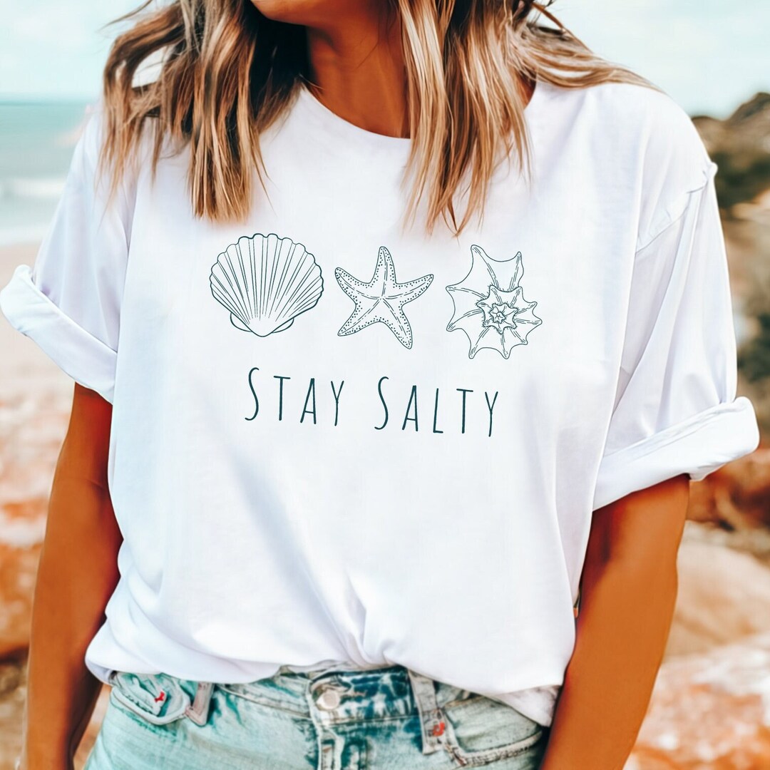 Stay Salty Shirt Mermaidcore Ocean Inspired Style Coconut Girl Beach ...