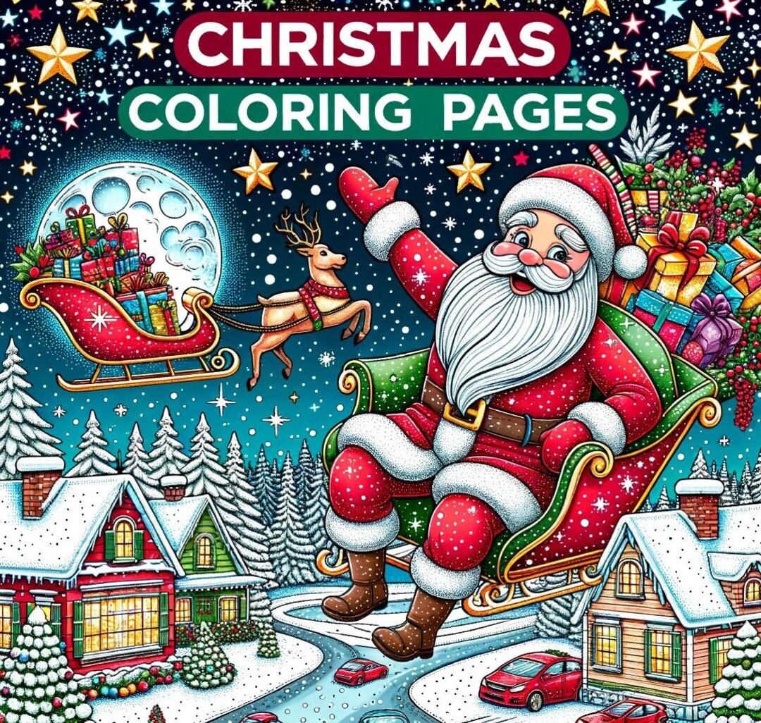 40 Christmas Coloring Pages | Digital Download | Suitable for Adults ...