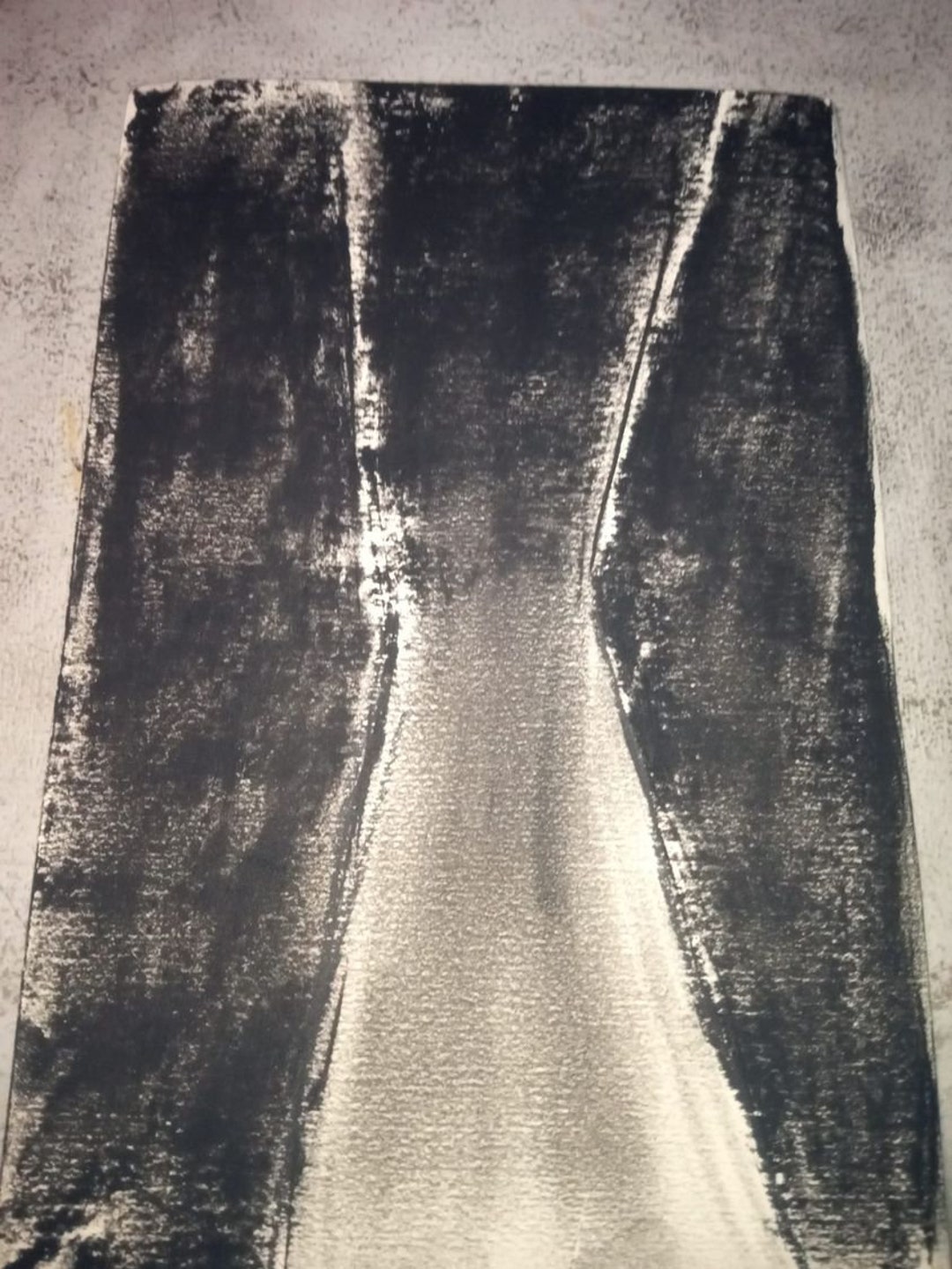 The Hallway Charcoal Drawing, Creepy Line Art, Original Horror Wall Art ...