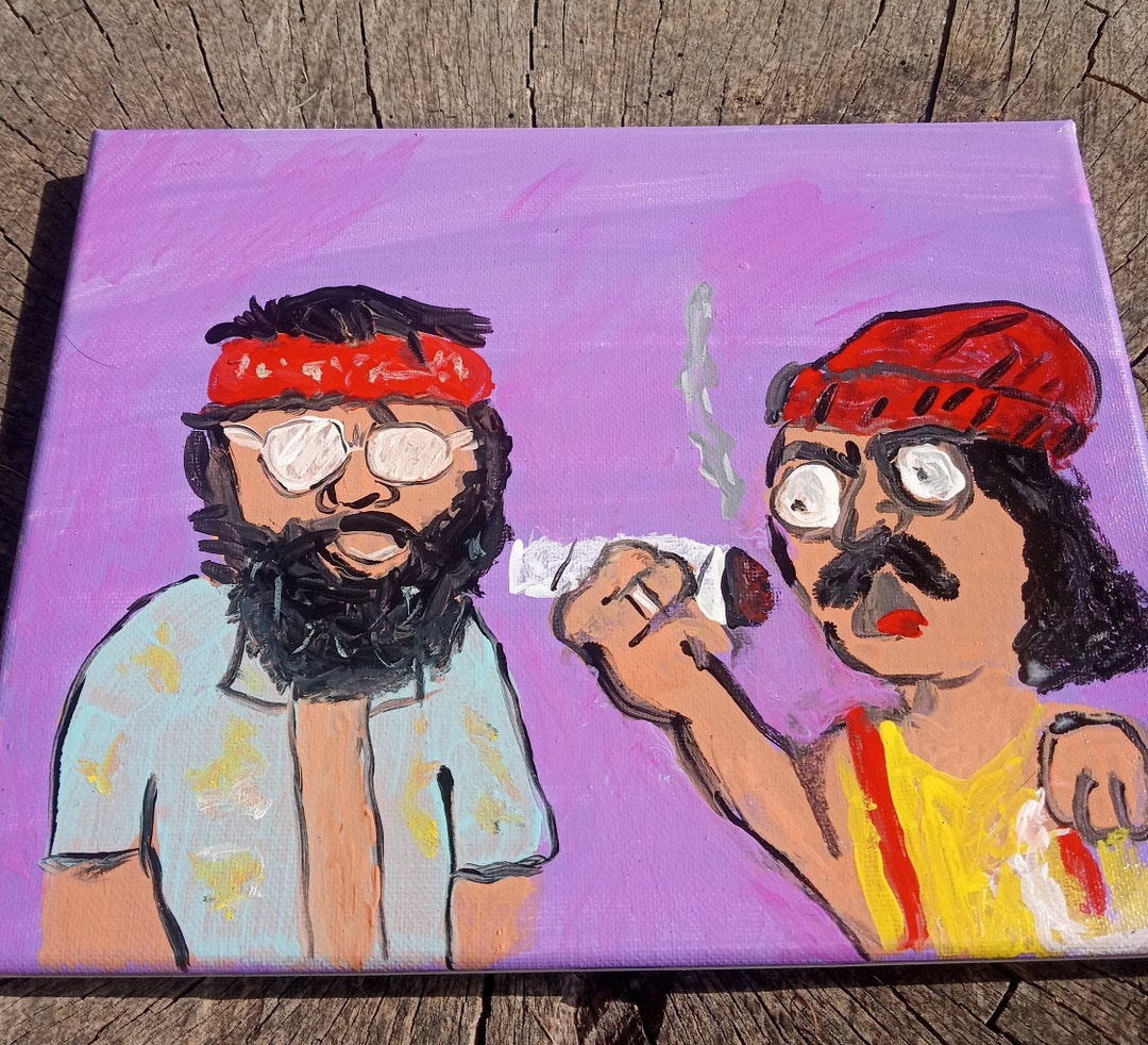 Cheech & Chong Canvas Painting, up in Smoke Wall Art, Weed Wall Art ...