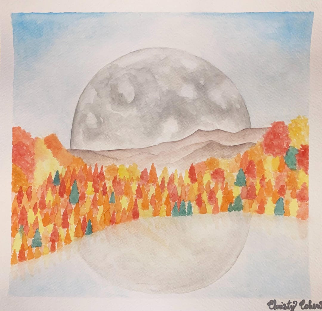 The Fall Moon (original Artwork) - Etsy