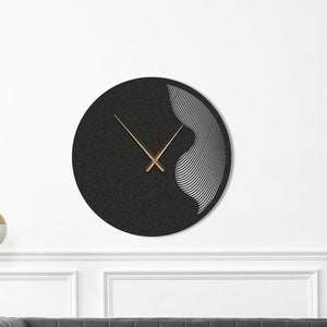 Circular Shadow Metal Wall Clock, Modern Extra Large Wall Clock, Office ...