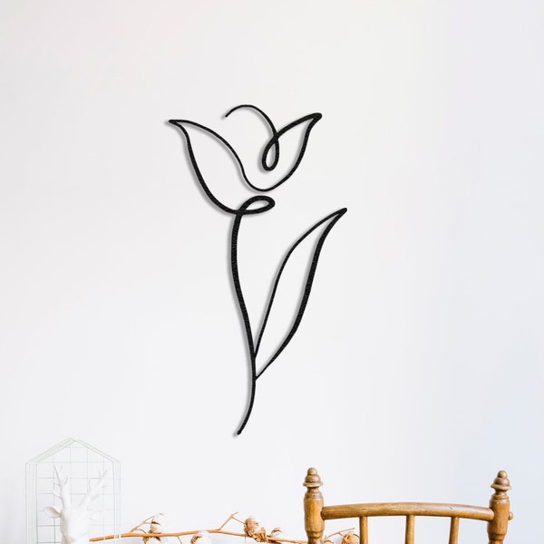 Metal Tulip for Wall - Etsy