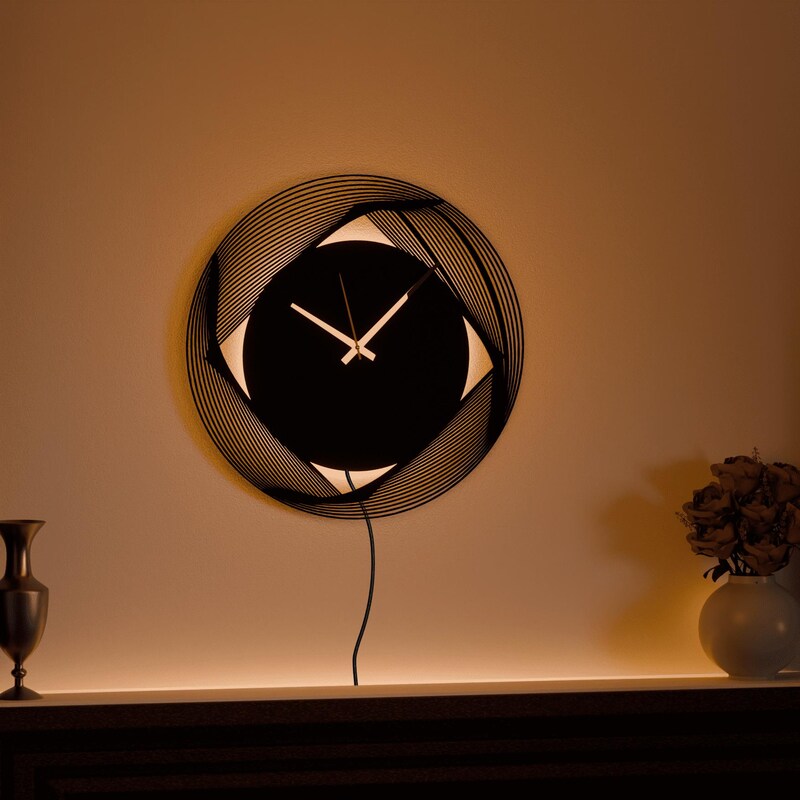 Big Black Clocks - Etsy