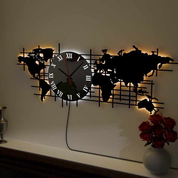 World Map Watch - Etsy