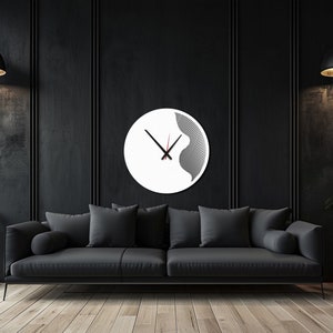 Circular Shadow Metal Wall Clock, Modern Extra Large Wall Clock, Office ...