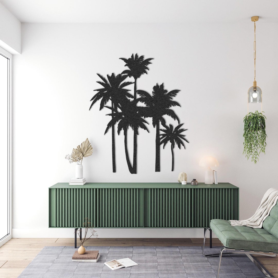 Extra Large Large Palm Tree Wall Decor, Palm Metal Wall Art, Gift for ...