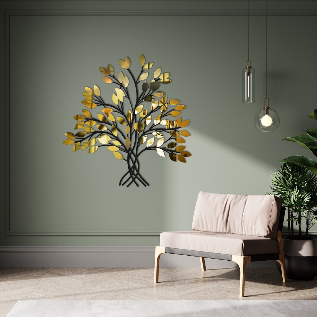 Metal Tree of Life Wall Decor: Modern Plexi Mirror Art - Etsy