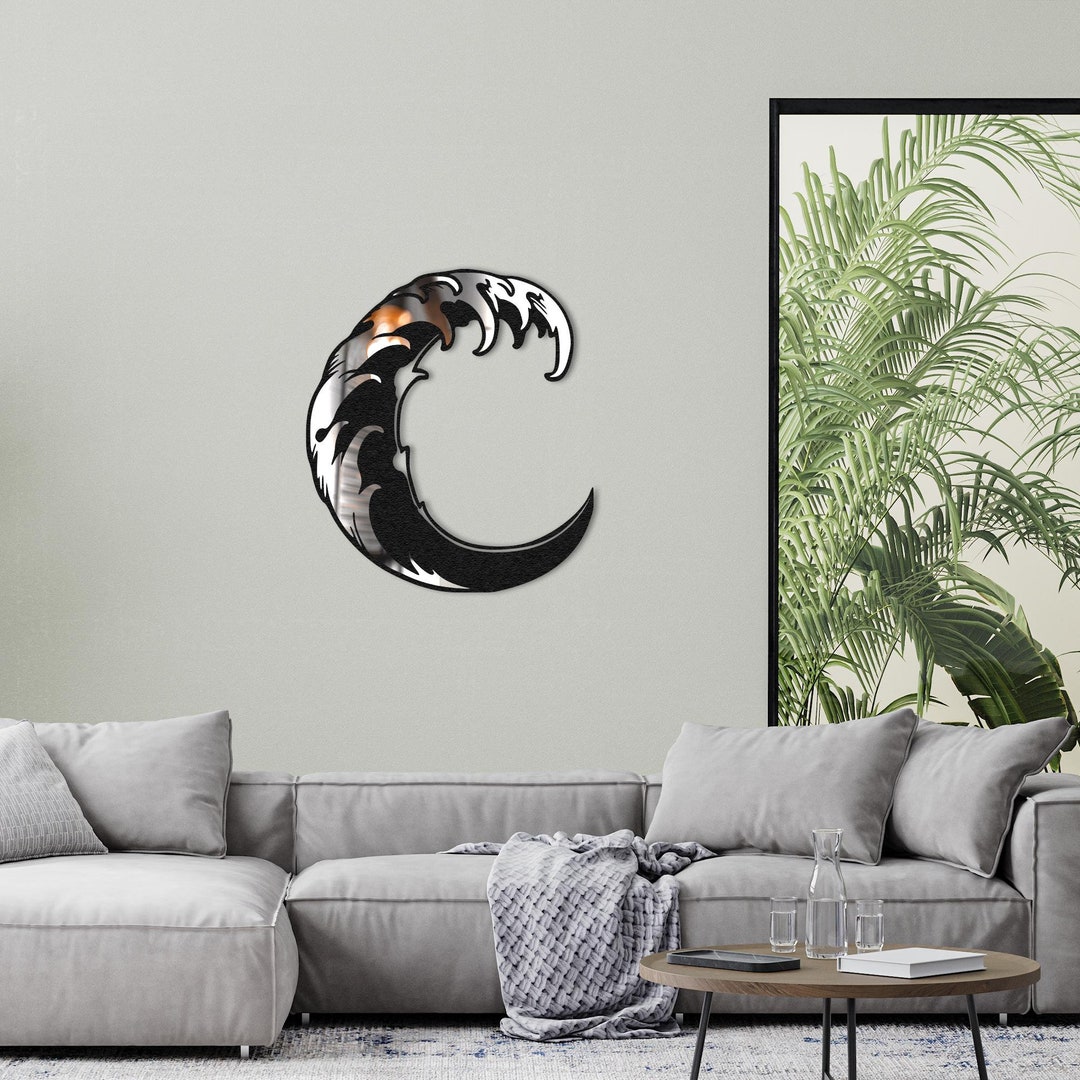 Great Wave Metal Wall Decor, Plexiglass Metal Wall Art, Sea Wave ...