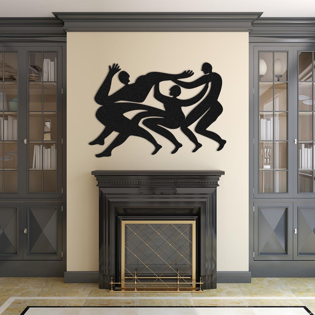 Abstract Men Metal Wall Decor, Contemporary Metal Wall Sign, Minimalist ...