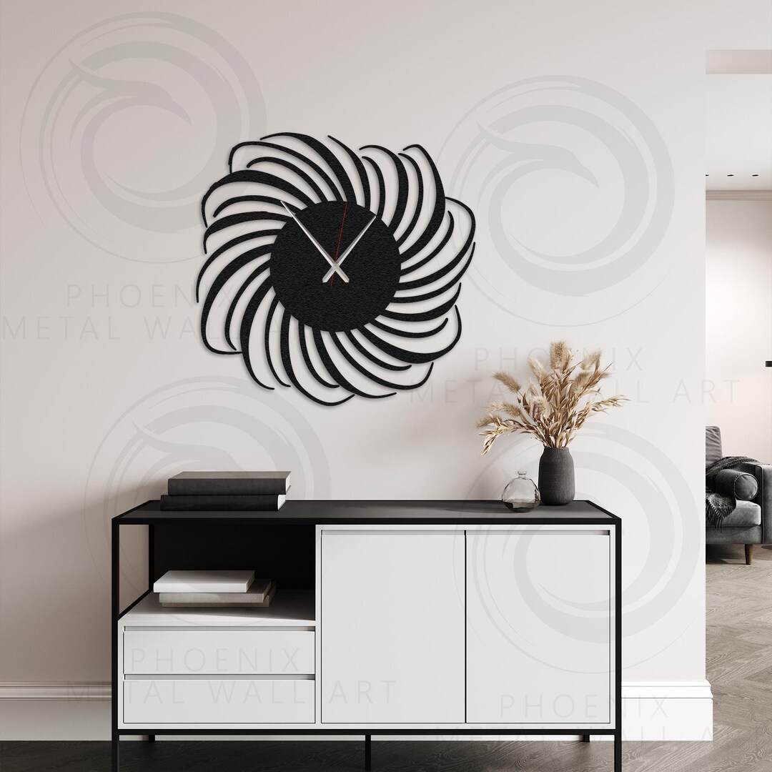 Modern Metal Fan-looking Wall Clock, Minimalist Design Wall Clock ...