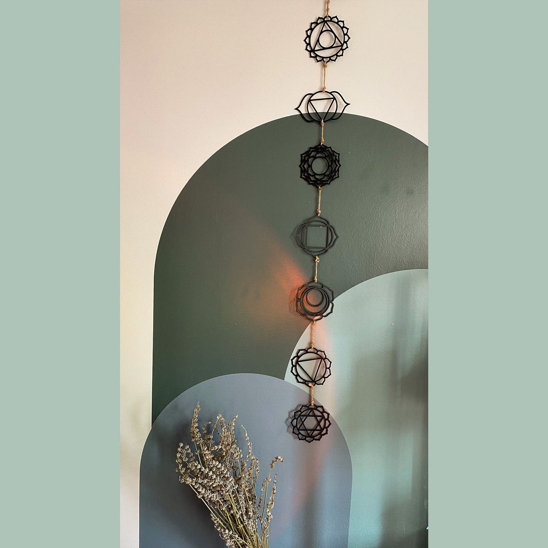 Seven Chakras Wicker String Metal Wall Sign, Faith Metal Wall Art, 7 ...