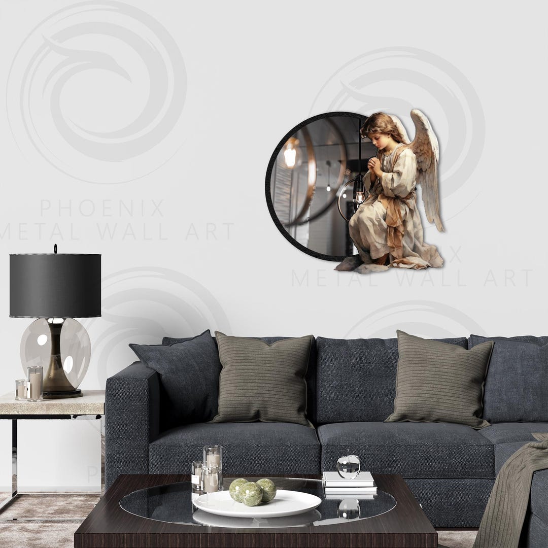 Praying Angel Wall Decor, Wing Wall Decor, Angel Wall Art, Colorful ...