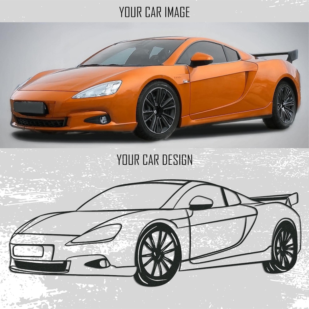 Custom Car Metal Silhouette: Personalized Wall Art Decor - Etsy