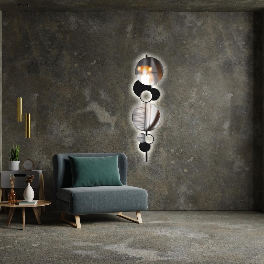 Led Plexiglass Mirror Metal Decor, Mirror Decor With Light, Night Decor ...