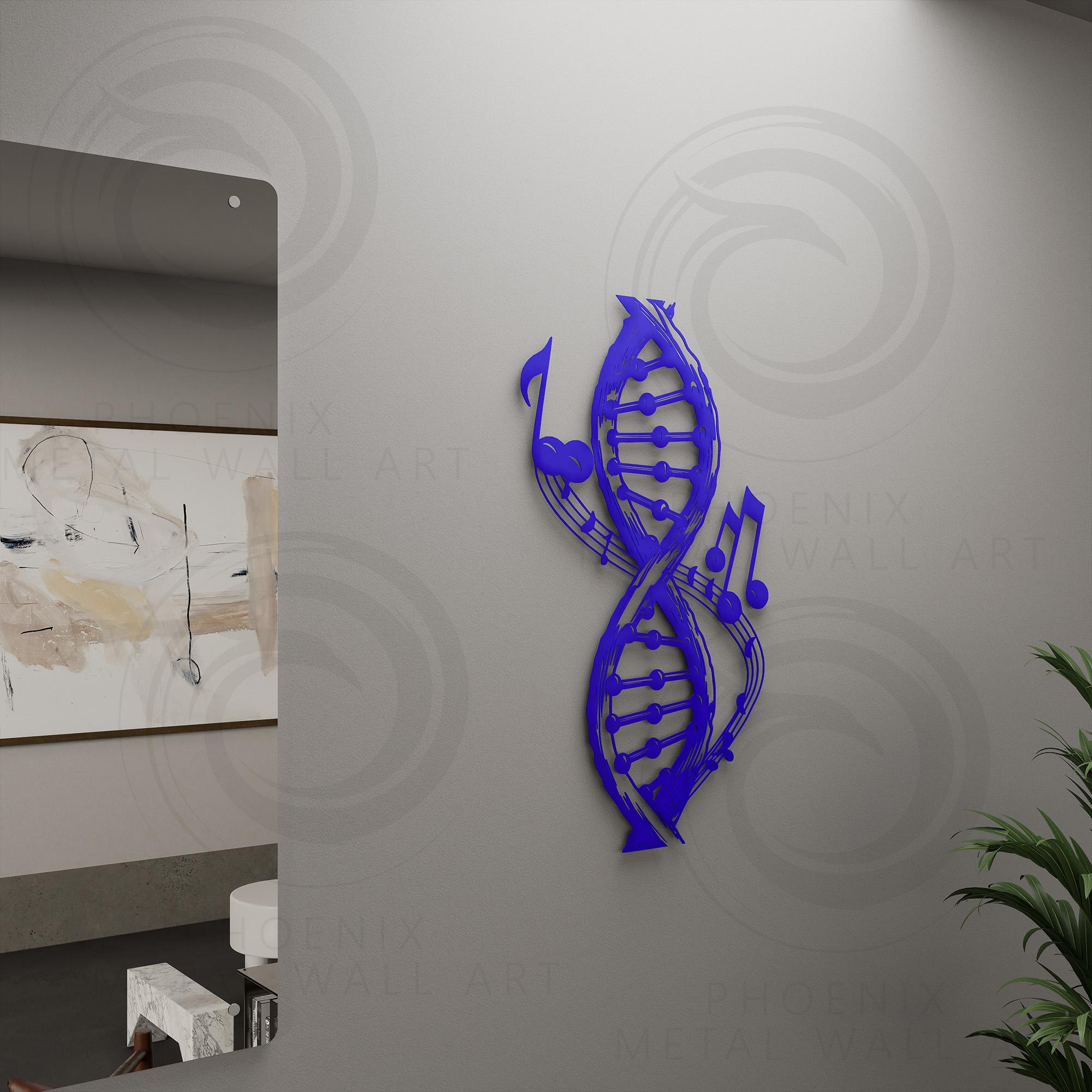 DNA Metal Wall Art: Science & Music Decor, Minimalist Line Art - Etsy