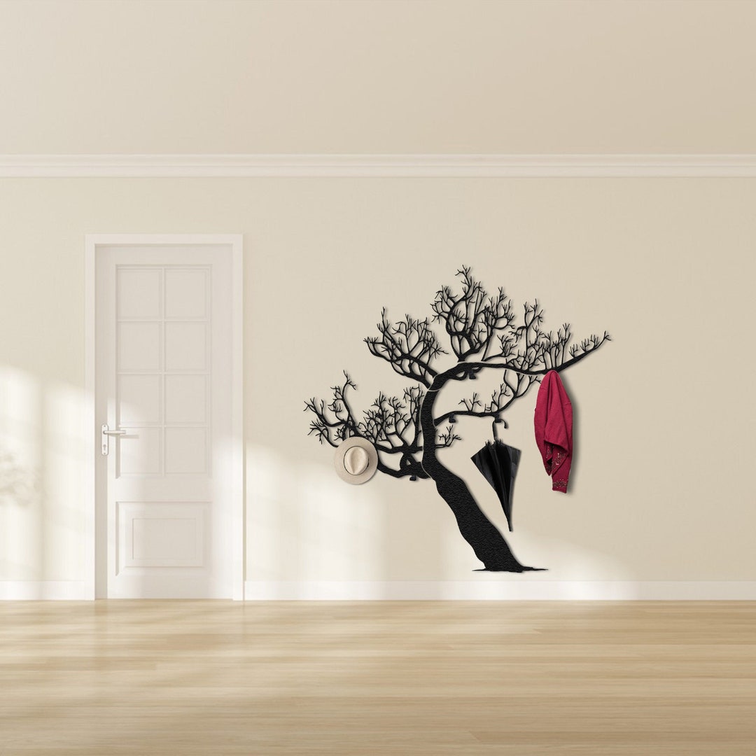 Branch Extra Large Coat Rack Metal Wall Hanger, Metal Decor Hooks ...