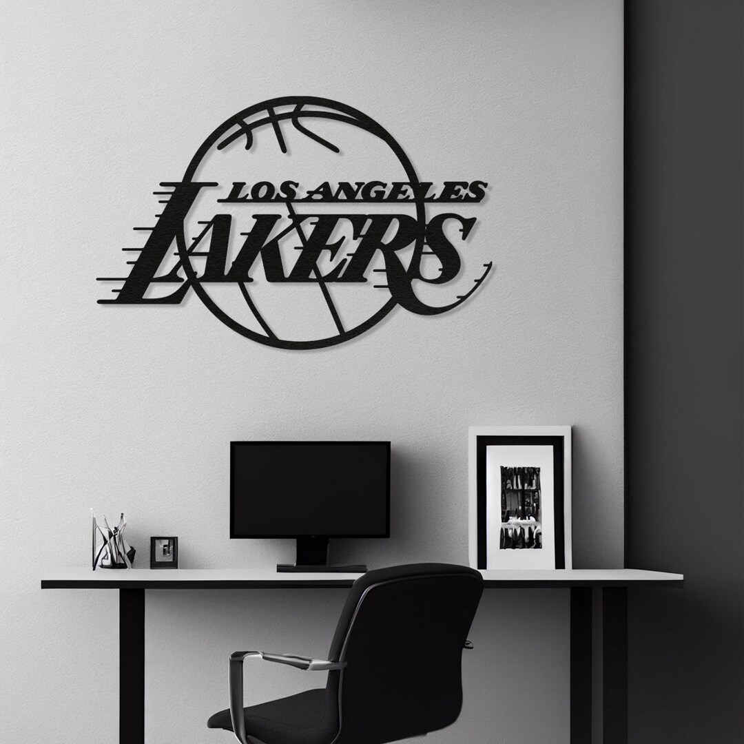 Los Angeles Lakers Team Logo Metal Wall Sign Metal Logo Wall - Etsy