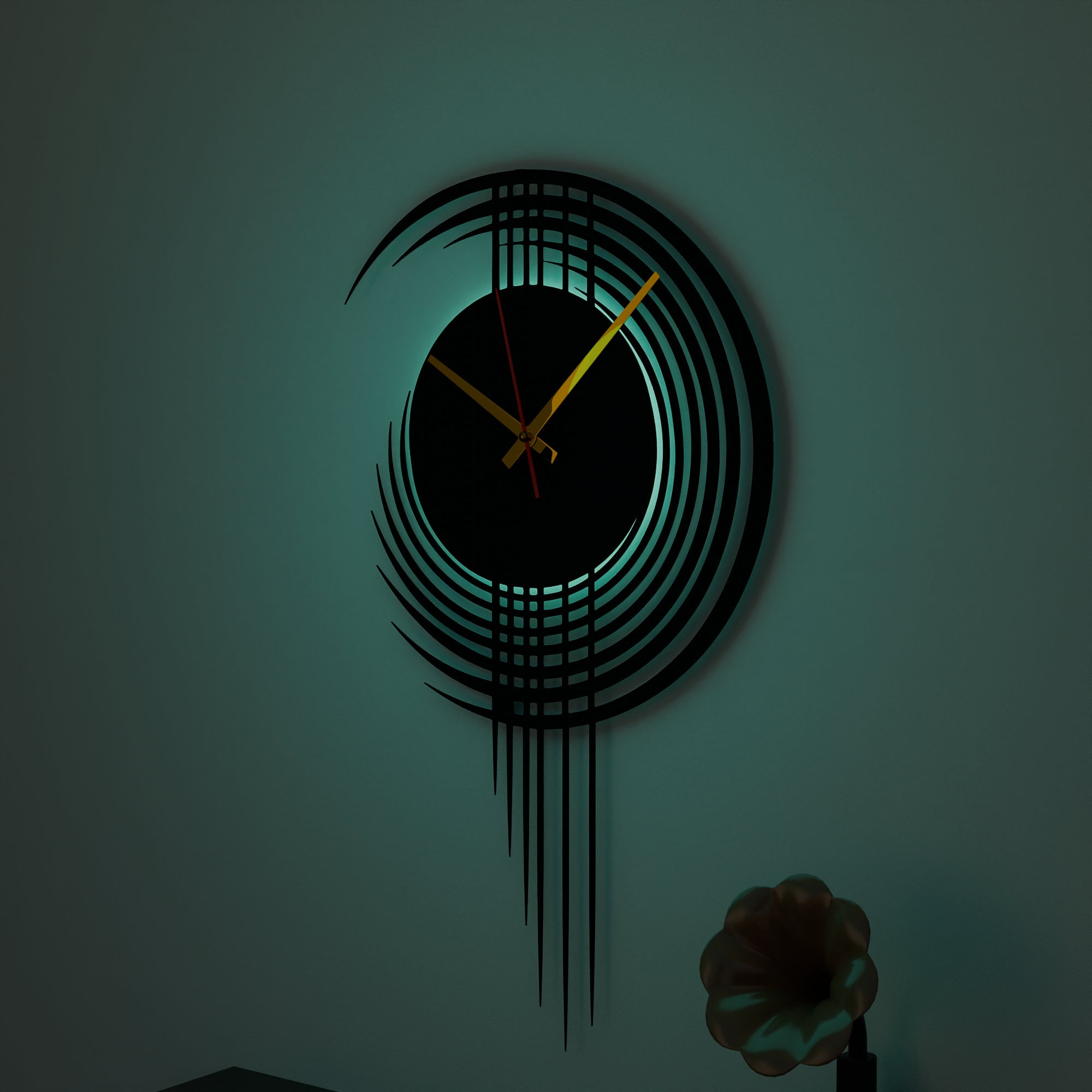 Oversized Modern Mimimalist Metal Wall Led Clock, New Season Wall Clock ...