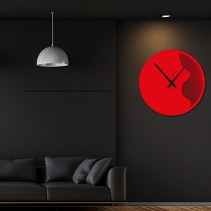 Circular Shadow Metal Wall Clock, Modern Extra Large Wall Clock, Office ...