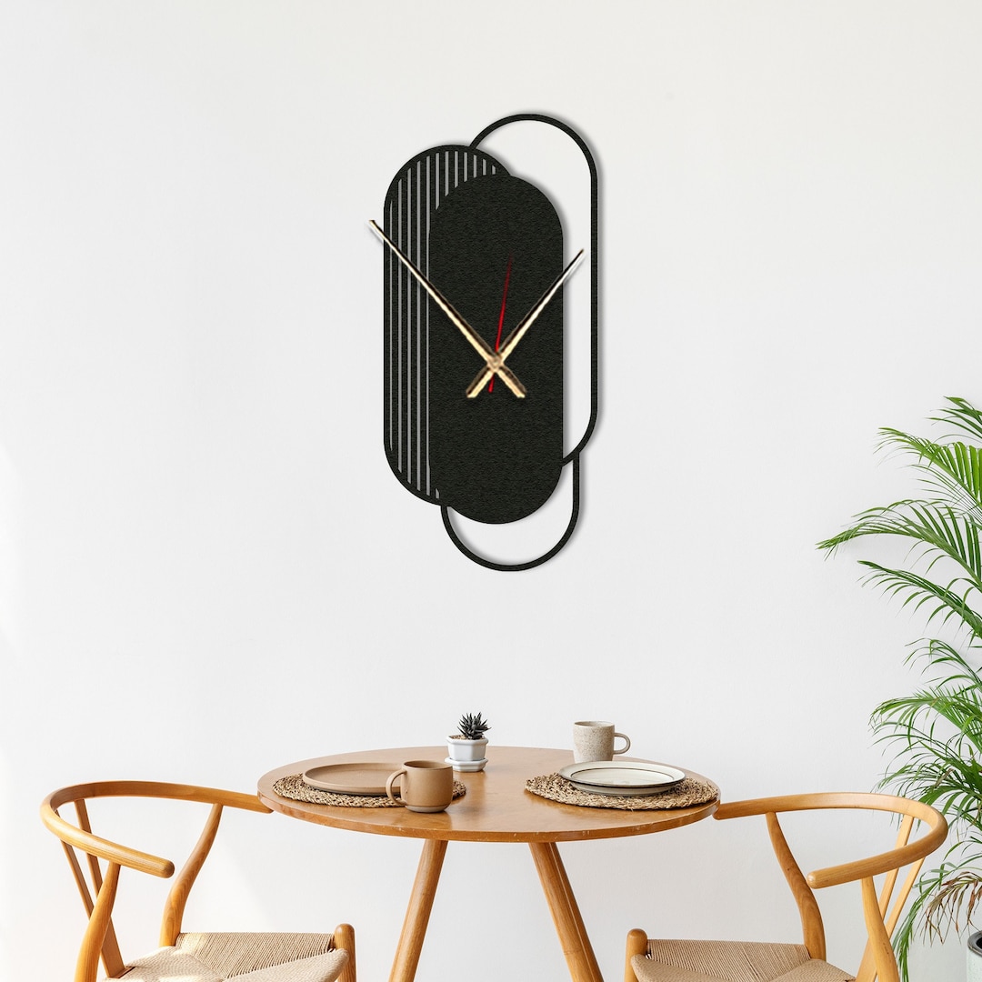 EXTRA LARGE Modern Wall Clock, Abstract Home Decor, Unique Design ...