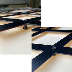 Line Art Wave Metal Wall Clock, Unique Silent Extra Large Metal Clock ...