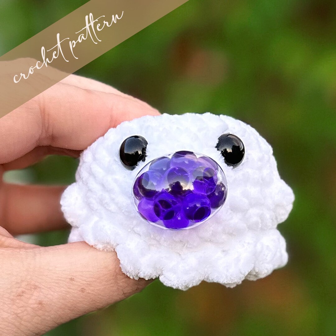 CROCHET PATTERN - Ghost Stress Ball | No Sew | Amigurumi Crochet ...