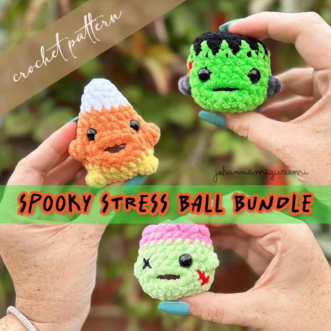 CROCHET PATTERN Spooky Bundle - Zombie, Frankenstein, & Candy Corn | No Sew | Amigurumi Crochet ...