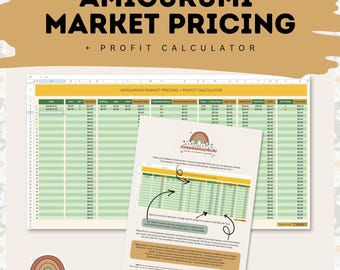 Crochet Amigurumi Pricing Spreadsheet Template. Google Sheets & Excel ...
