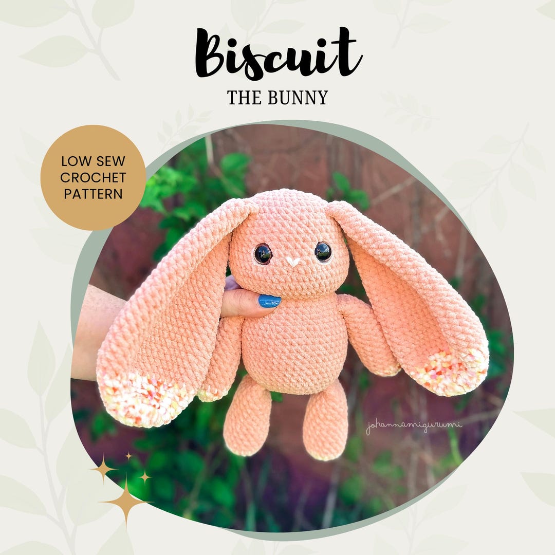CROCHET PATTERN - Biscuit the Bunny | Low Sew | Amigurumi Crochet ...