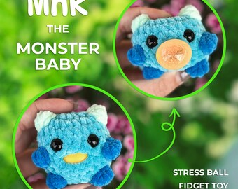 CROCHET PATTERN Frog Stress Ball No Sew Amigurumi Crochet Squeeze ...