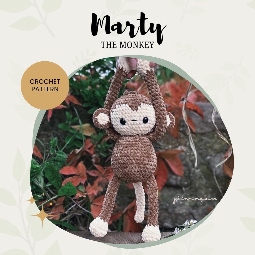CROCHET PATTERN - Marty the Monkey | Amigurumi Crochet Monkey | Crochet ...