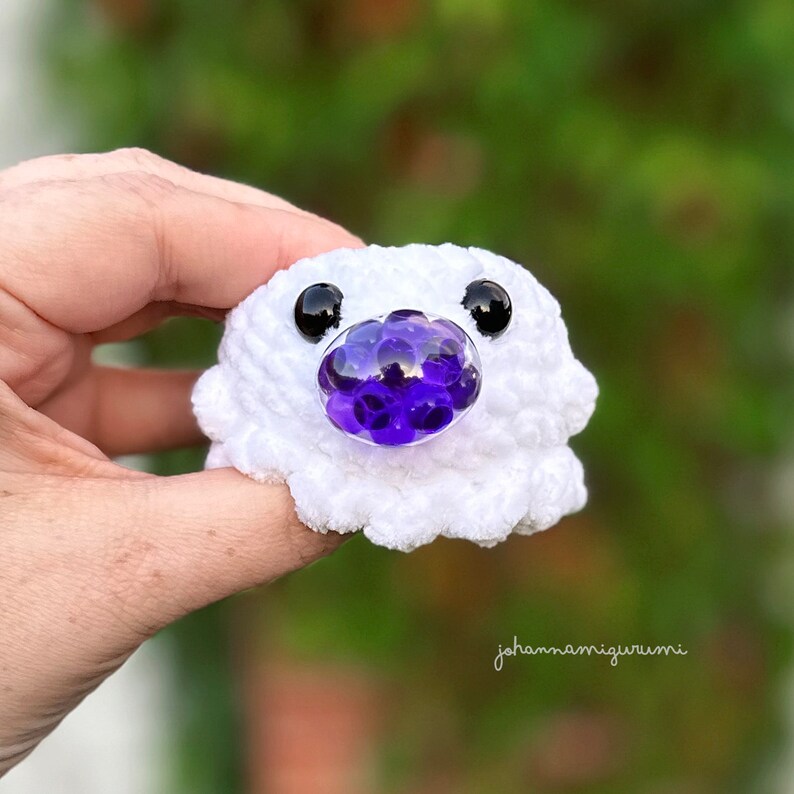 CROCHET PATTERN - Ghost Stress Ball | No Sew | Amigurumi Crochet ...