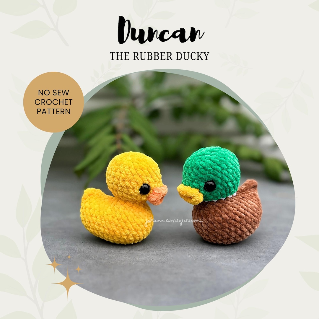 CROCHET PATTERN - Duncan the Rubber Ducky | No Sew | Amigurumi Crochet ...