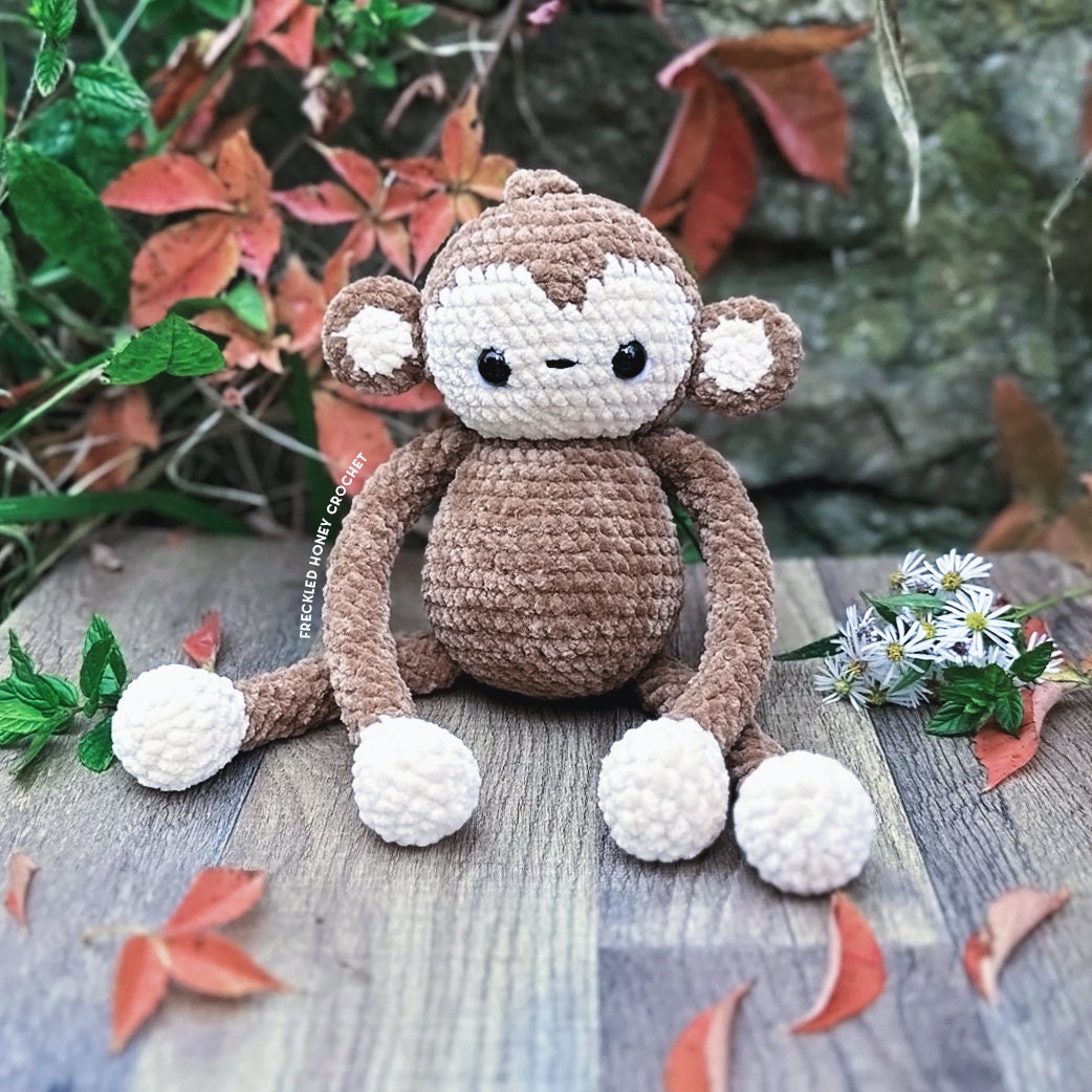 CROCHET PATTERN Marty the Monkey Amigurumi Crochet Monkey Crochet ...