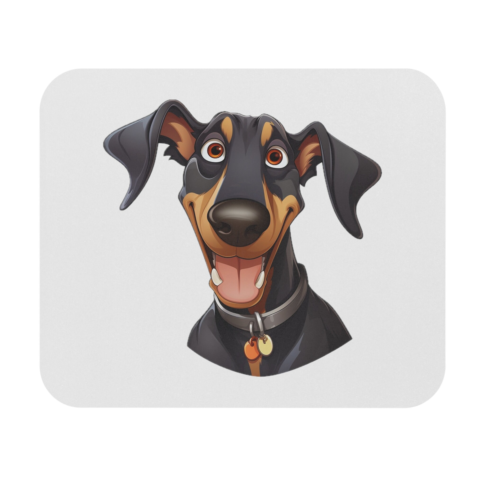 Doberman Mousepad Dog Print Mouse Pad for Dog Lover Gift Laptop Desk ...