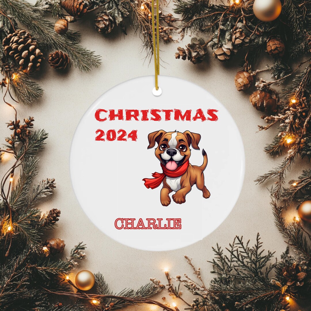Personalized Boxer Christmas Ornament: Dog Lover Gift - Etsy
