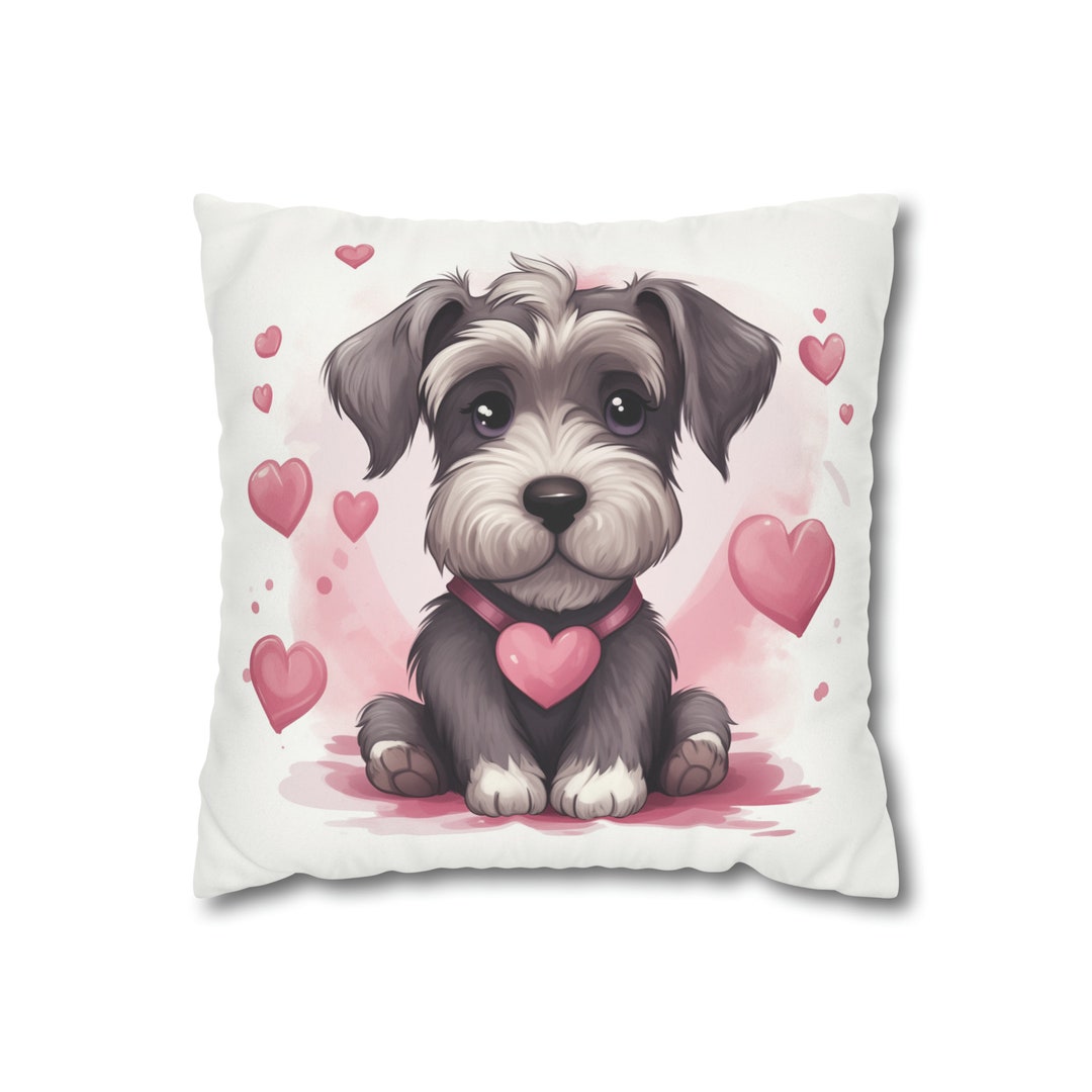 Schnauzer Pillow Case Schnauzer Throw Pillow Case Dog Lover Gift ...