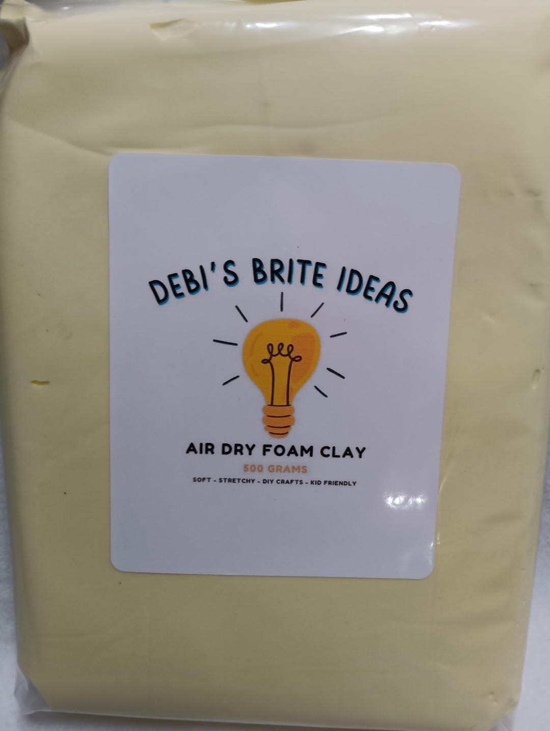 Debi's Brite Ideas (FIRM SOFT) Canary 500G Air Dry Foam Clay - Etsy