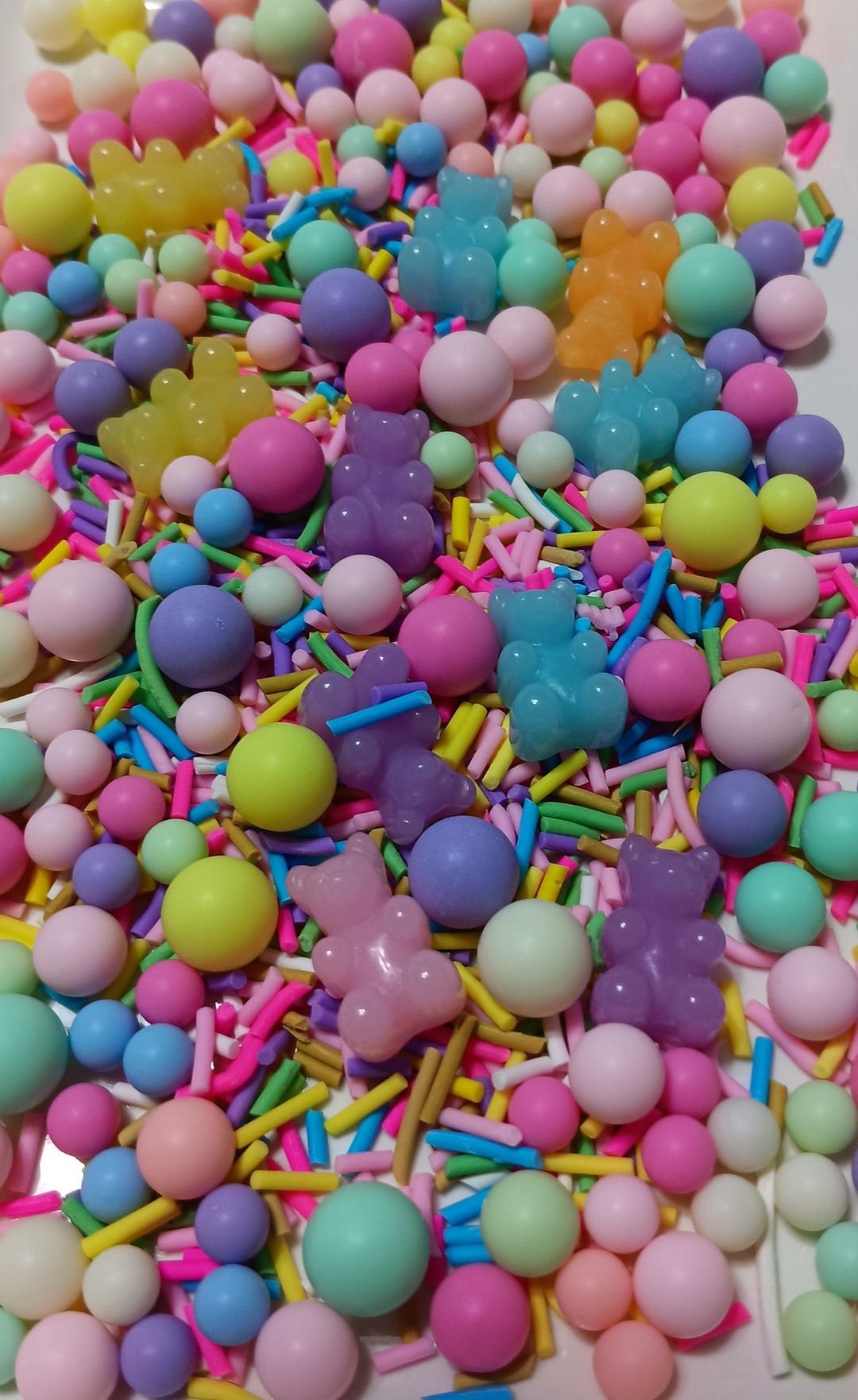 Gummy Bear Fun 90 Grams 6mm 8mm 10mm Macaron Colored Perils, Jimmies ...