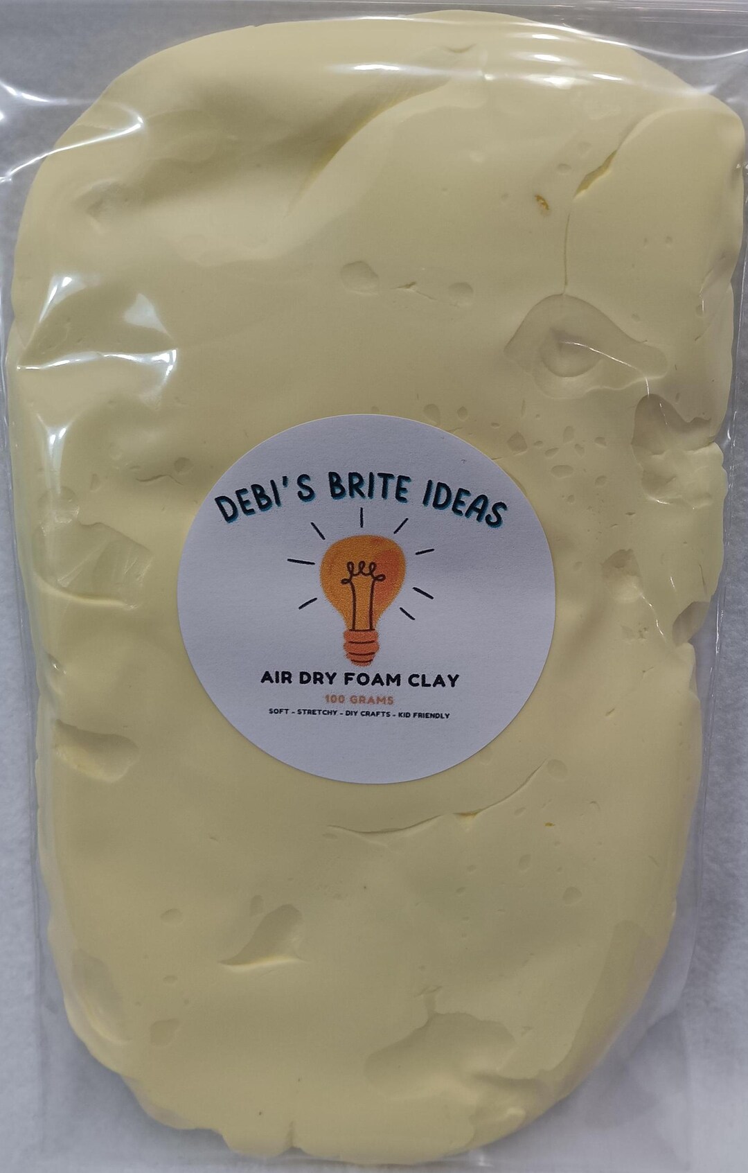 100G (firm Soft) Sample Bag Canary Air Dry Foam Clay - Etsy