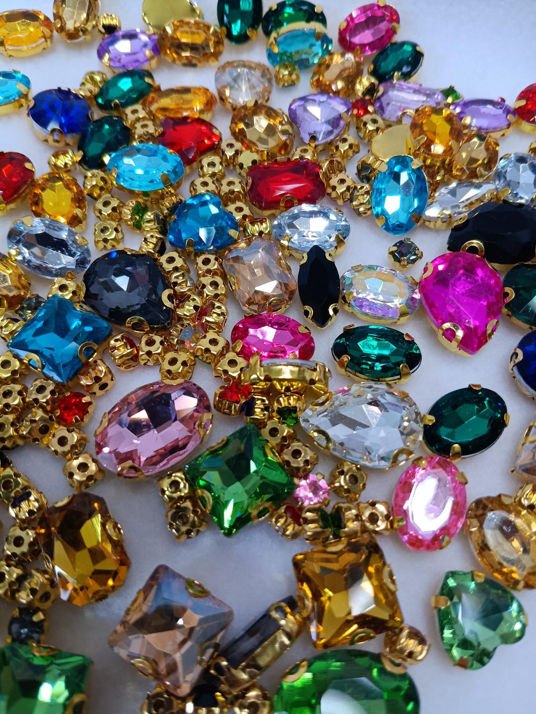 130piece Multi Mix Rhinestone Gem Set With Claw - Etsy